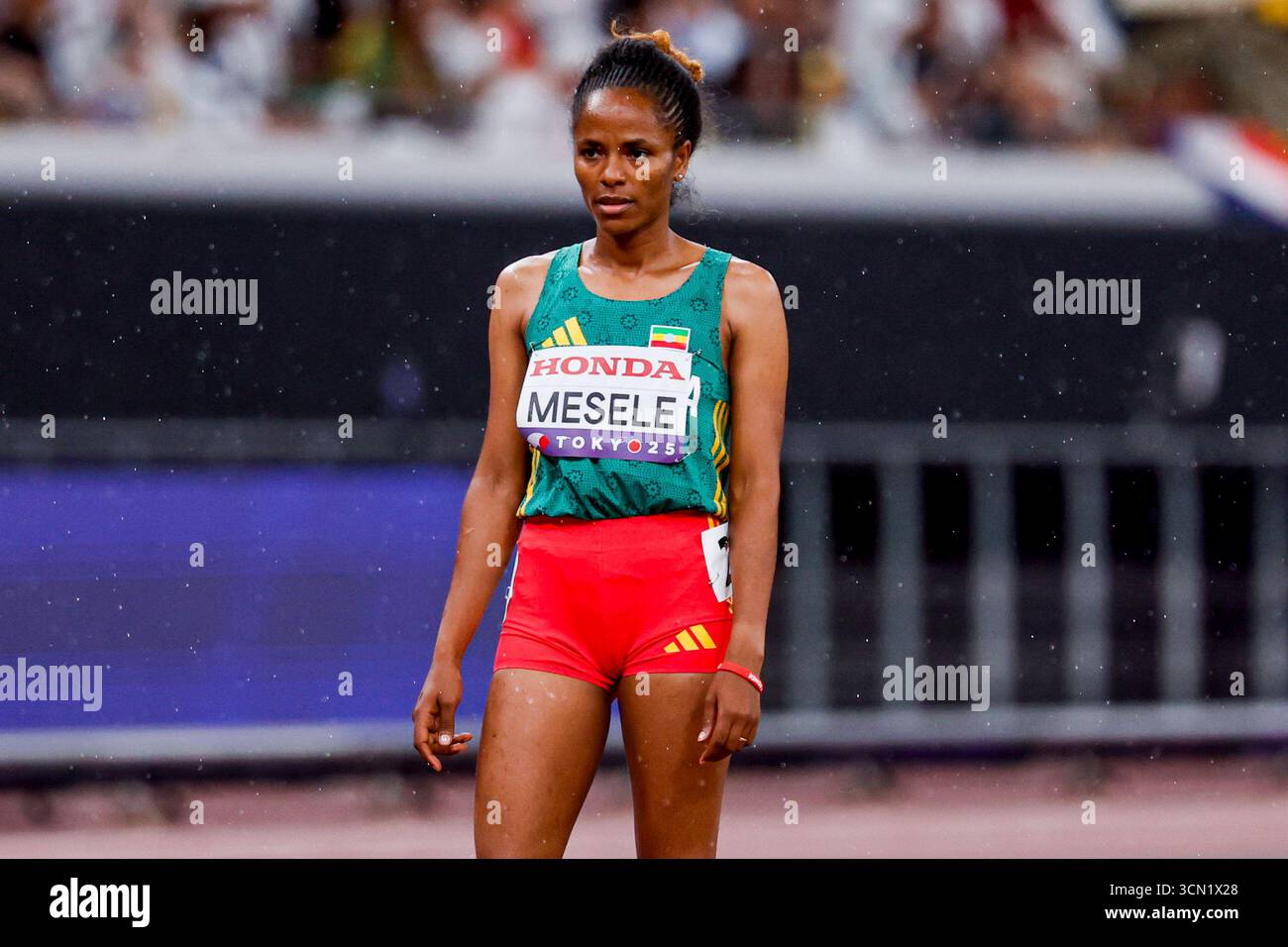 Worknesh Mesele of Ethiopia competing in the Women's 800 Metres during ...