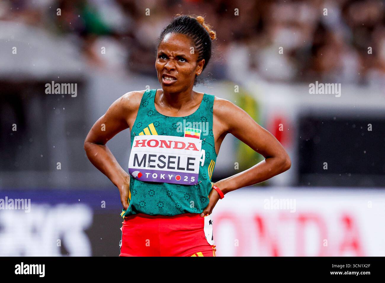 Worknesh Mesele of Ethiopia competing in the Women's 800 Metres during ...