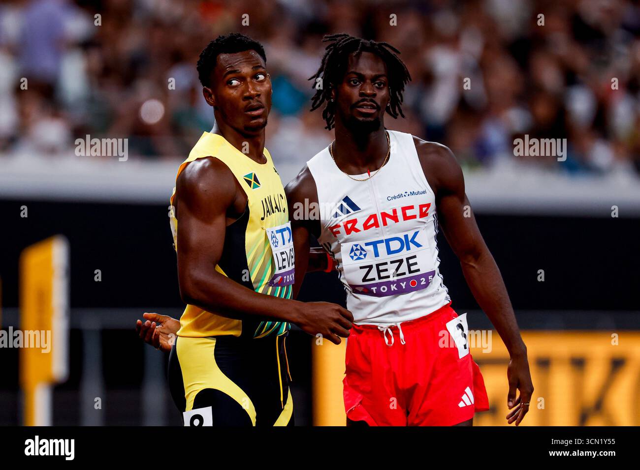 Ryan Zeze of France Bryan Levell of Jamaica competing in the Women's ...