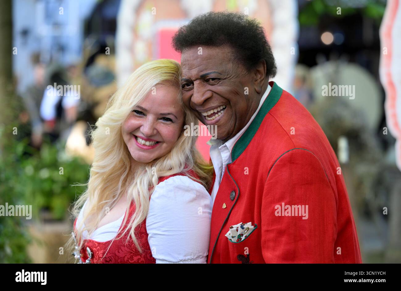 18 September 2025, Bavaria, Munich: Singer Roberto Blanco and his wife ...