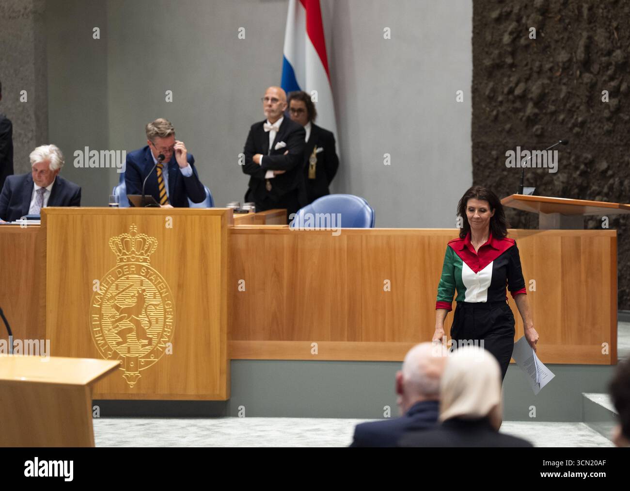 THE HAGUE – Esther Ouwehand (Party for the Animals) wearing a blouse in ...