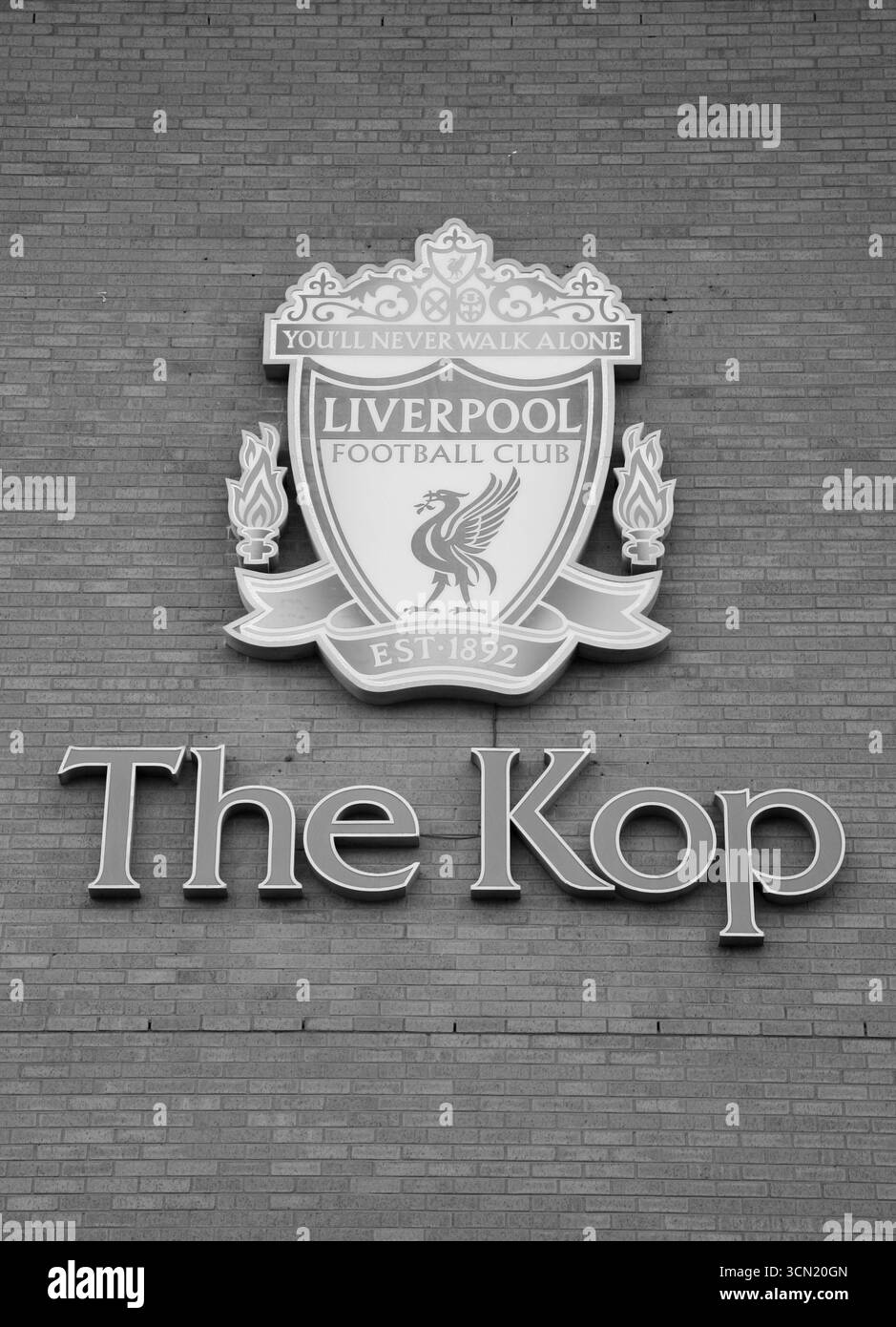 Football liverpool fans Black and White Stock Photos & Images - Alamy