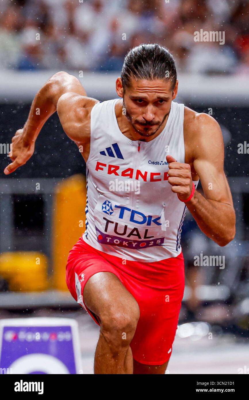 Gabriel Tual of France competing in the Men's 800 Metres Semi-Final ...