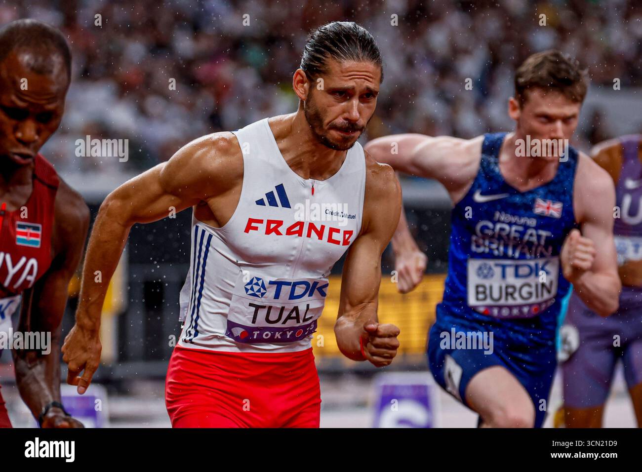 Gabriel Tual of France competing in the Men's 800 Metres Semi-Final ...