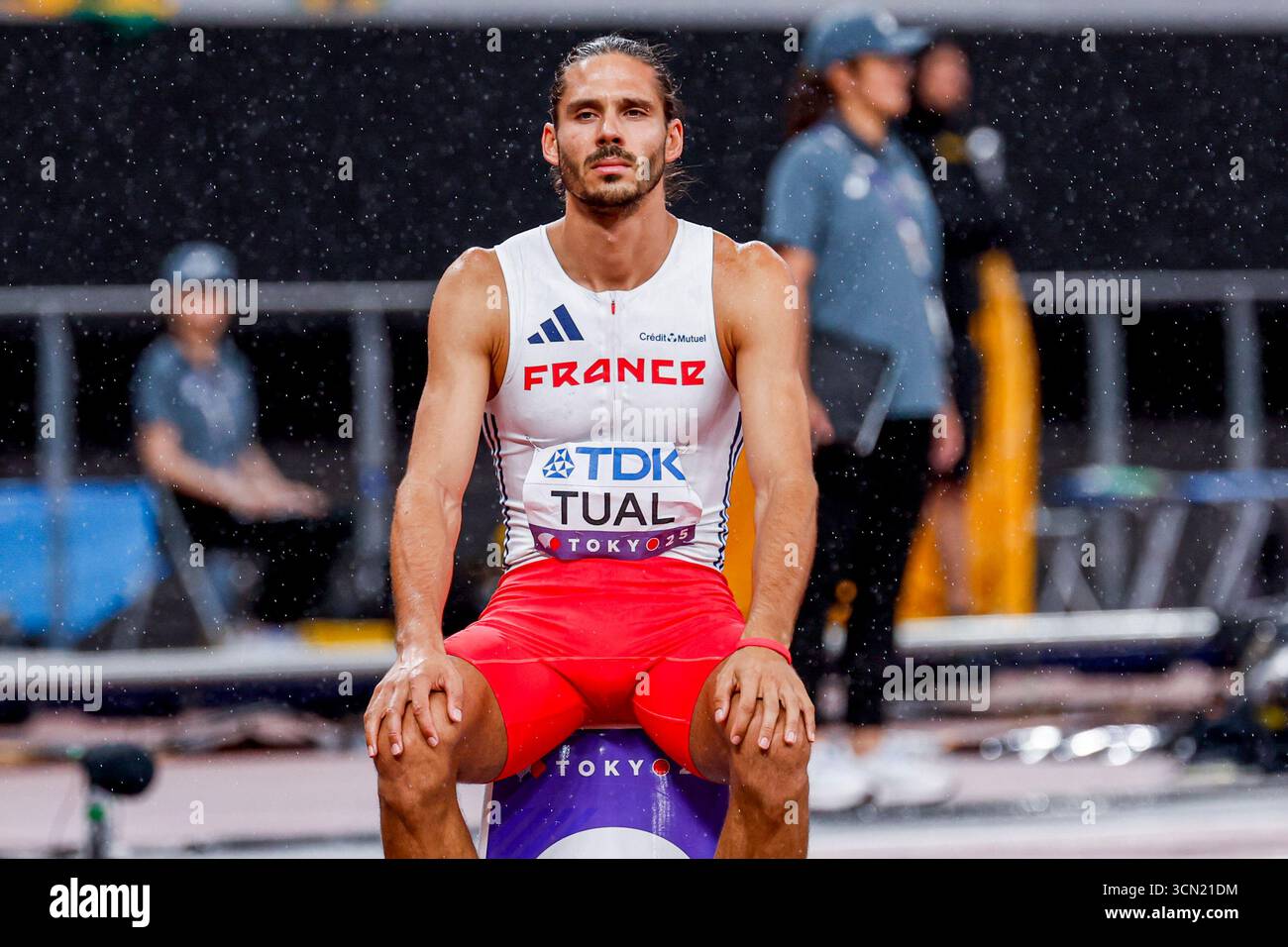 Gabriel Tual of France competing in the Men's 800 Metres Semi-Final ...