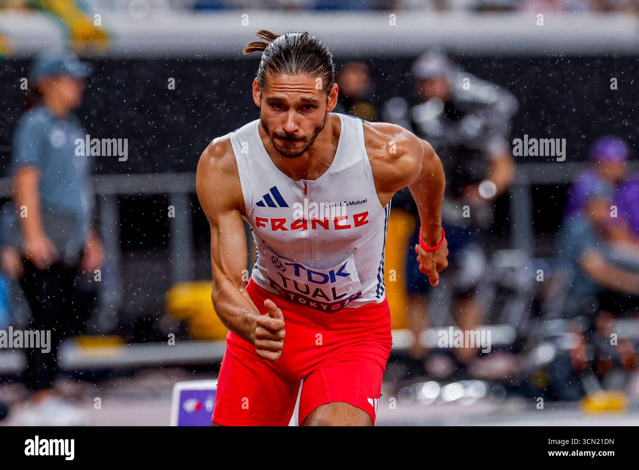 Gabriel Tual of France competing in the Men's 800 Metres Semi-Final ...