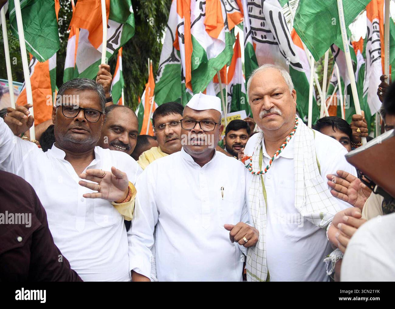 PATNA, INDIA - SEPTEMBER 18: Bihar Congress president Rajesh Ram with ...