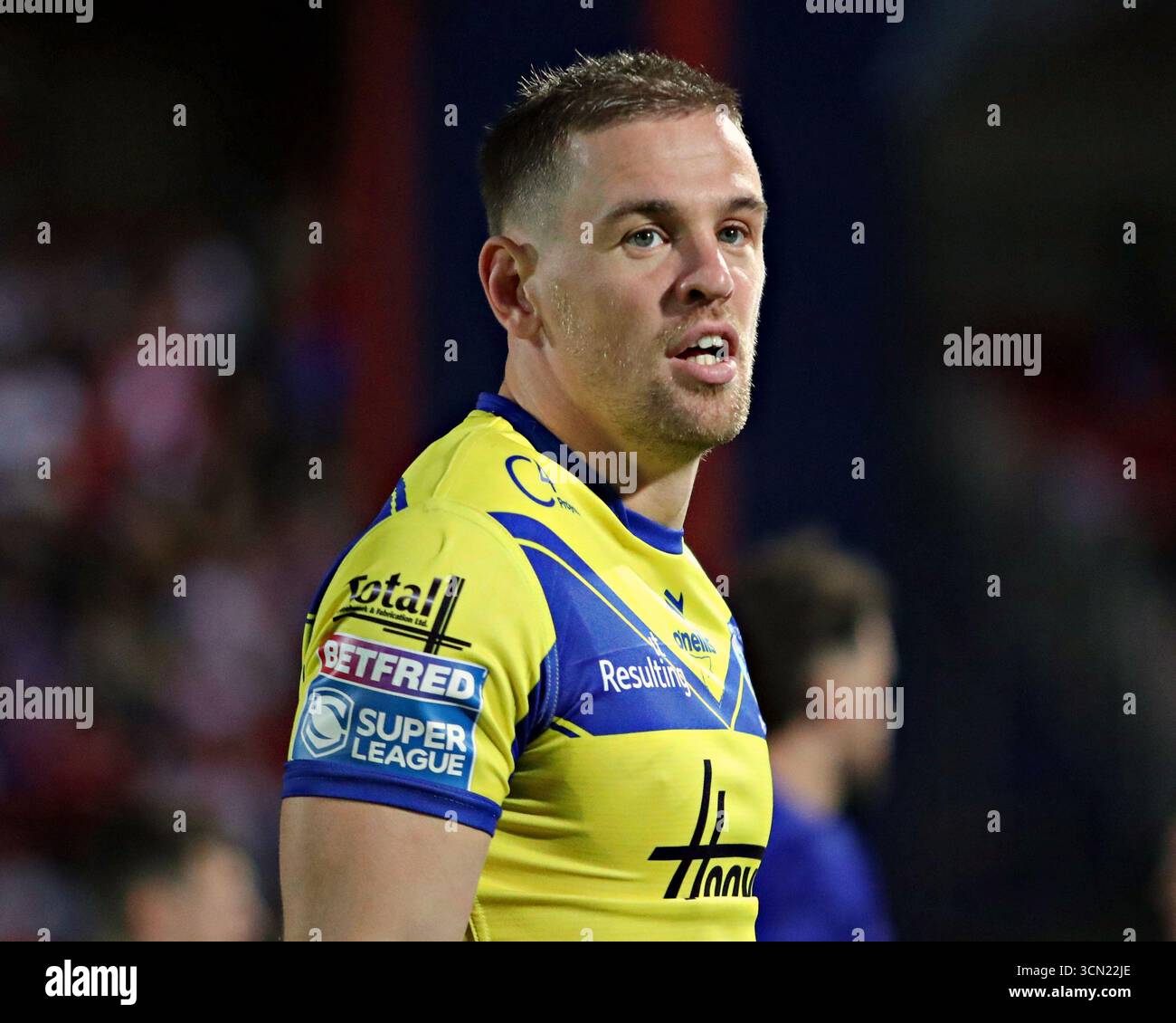 Matt Dufty of Warrington Wolves before the Betfred Super League round ...