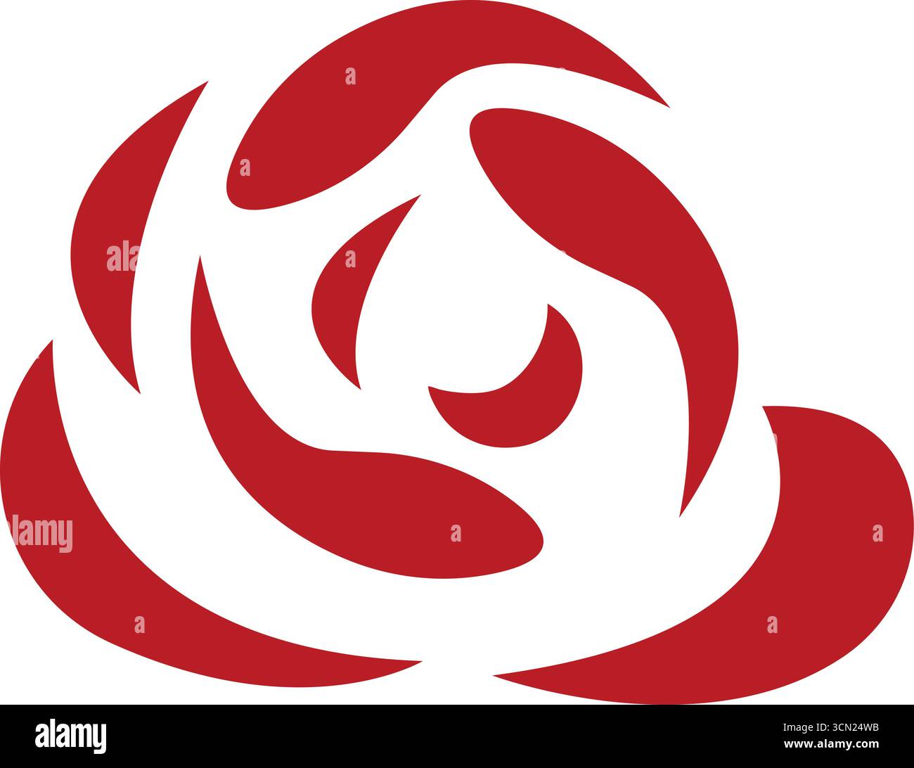 Red blooming rose flowers Stock Vector Images - Alamy