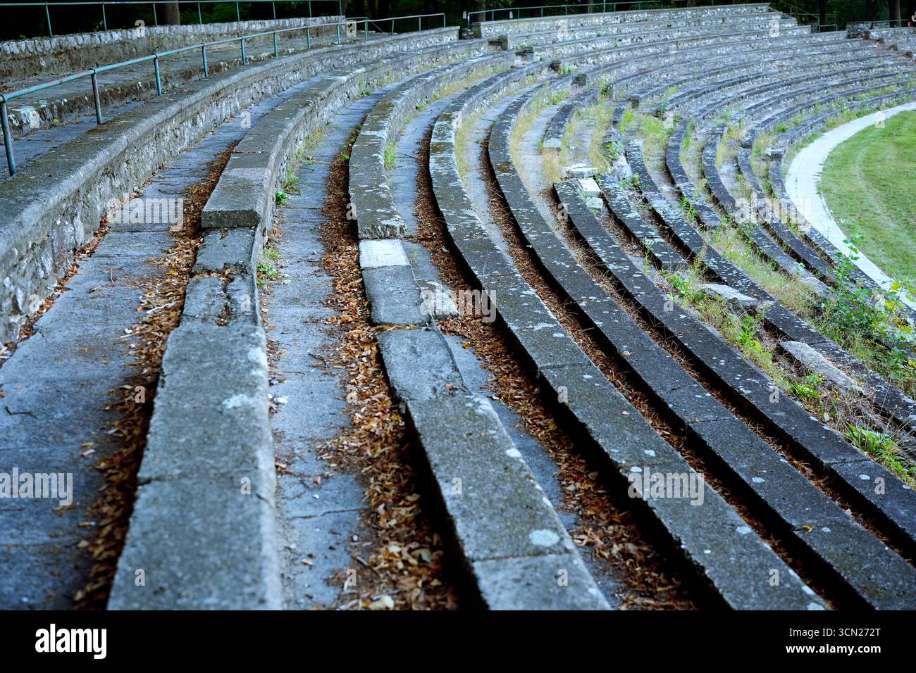 Abandoned stone stadium seating rows Stock Photo - Alamy