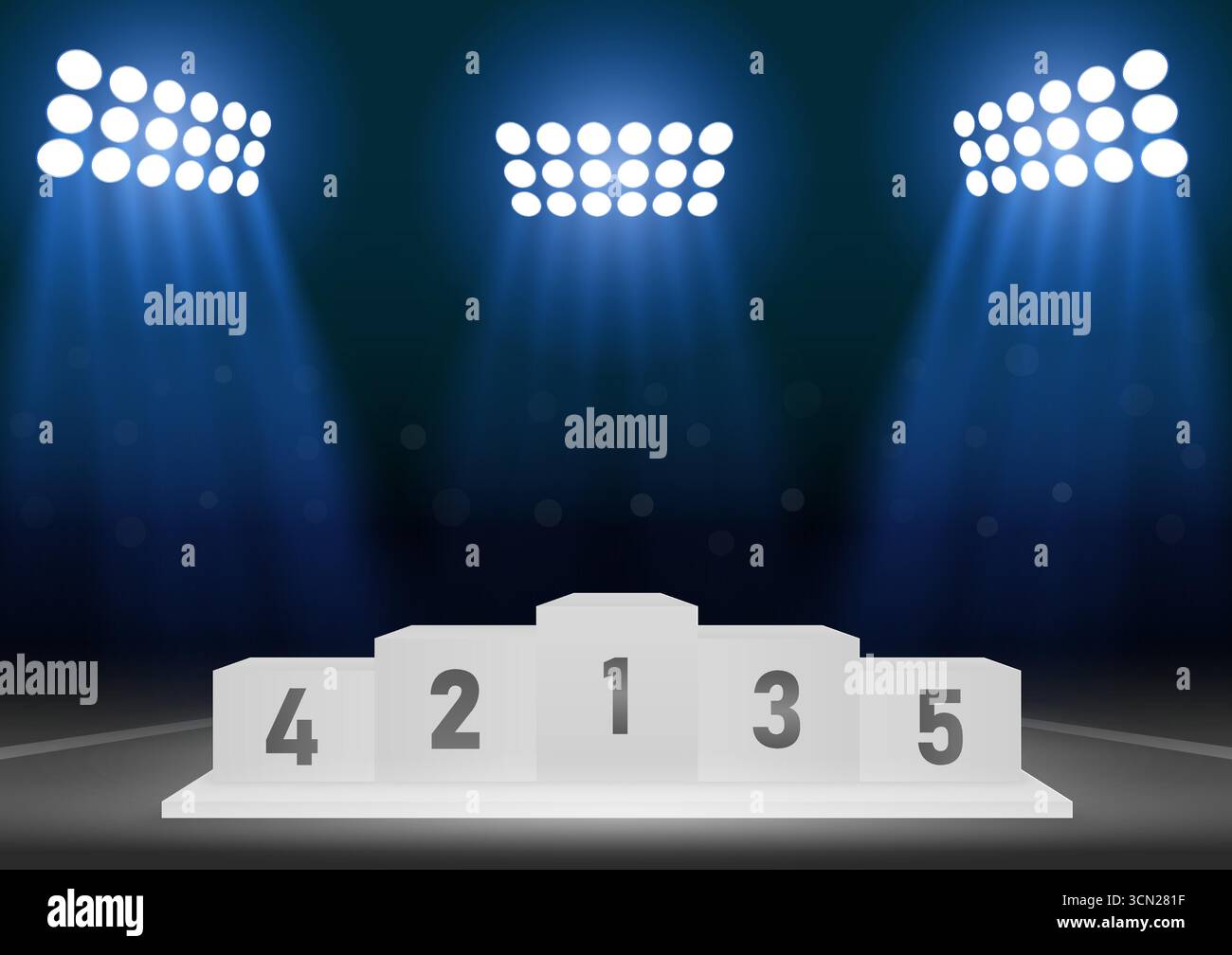 Sport Winner Podium With Spotlights. Pedestal Sport Podiums. Podium ...