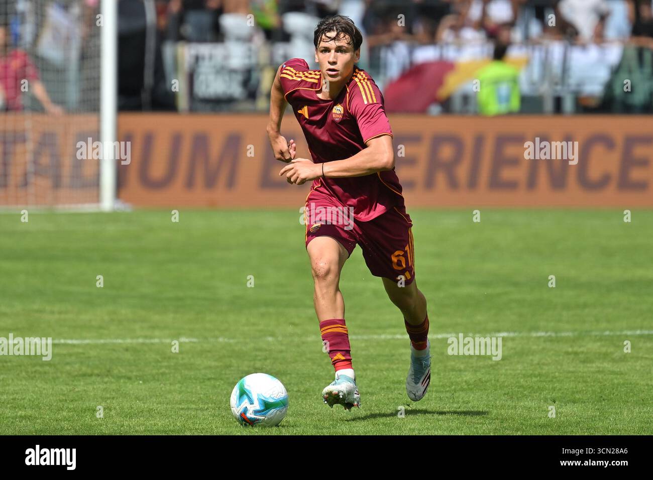 Niccolo Pisilli of AS Roma during the serie A match between AS Roma v ...
