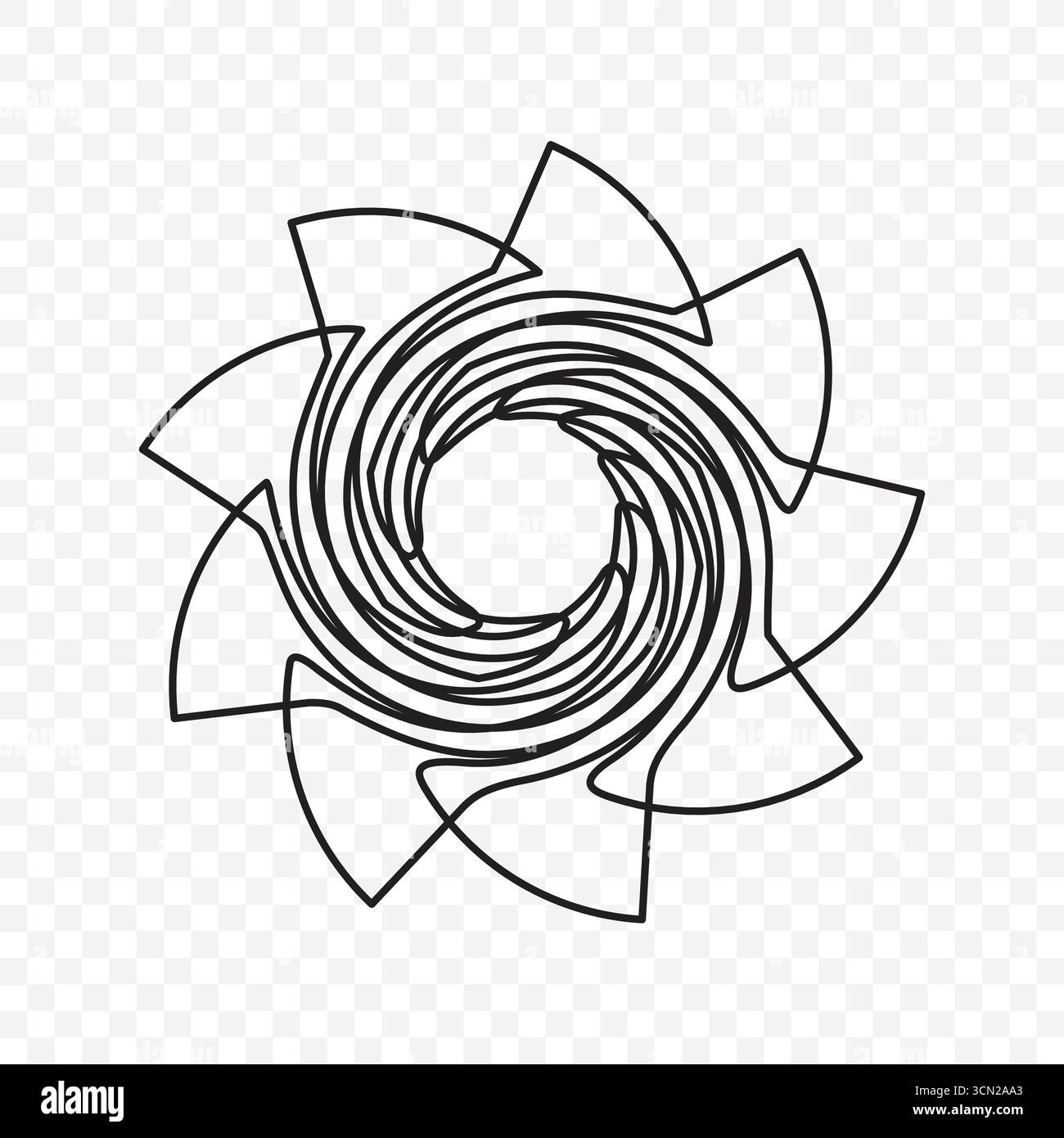 Vector line swirl abstract Black and White Stock Photos & Images - Alamy