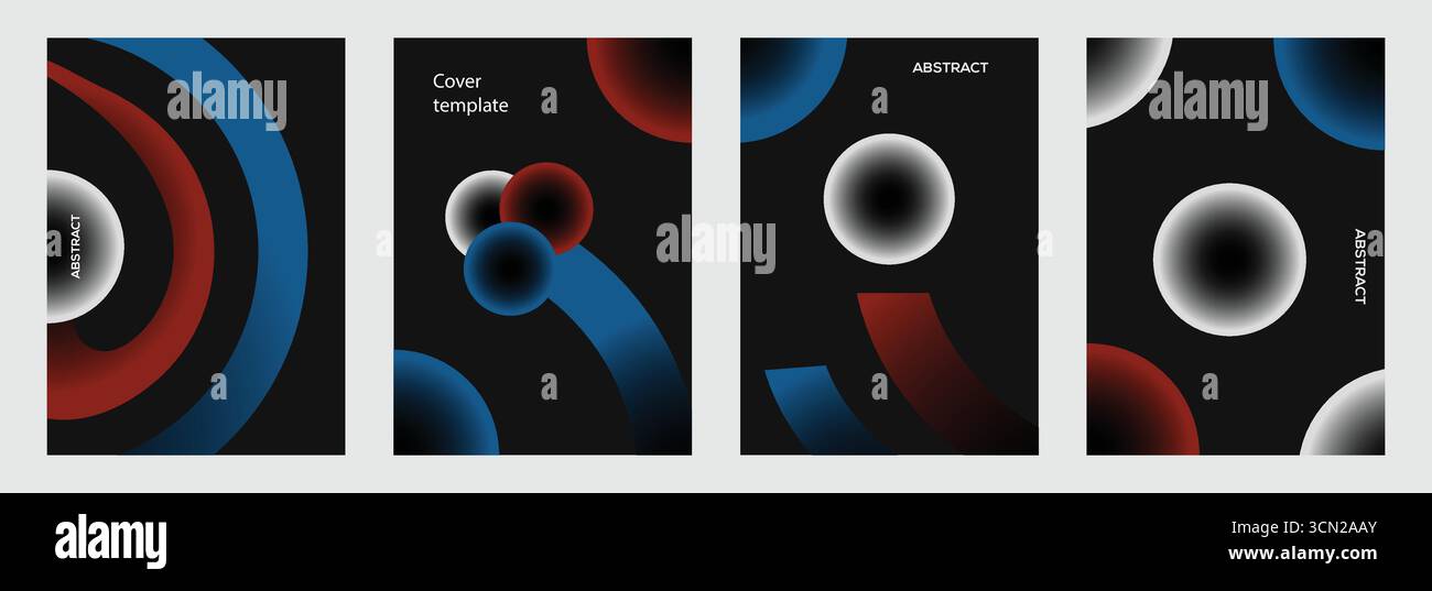 Modern gradient poster vector set background. Poster template, dynamic ...