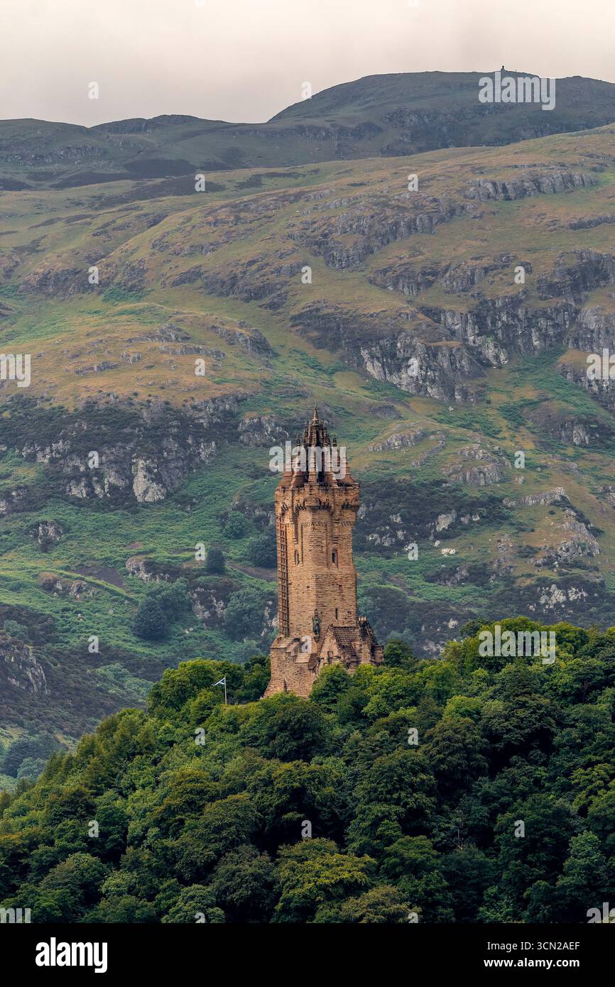United Kingdom - Stirling - National Wallace Monument - Gothic tower ...