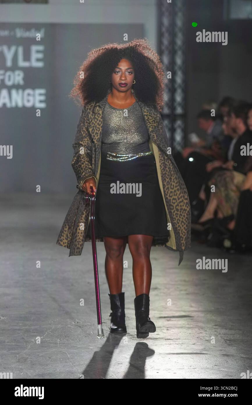 Kadeena Cox on the catwalk at the Oxfam 'Style for Change' show at ...