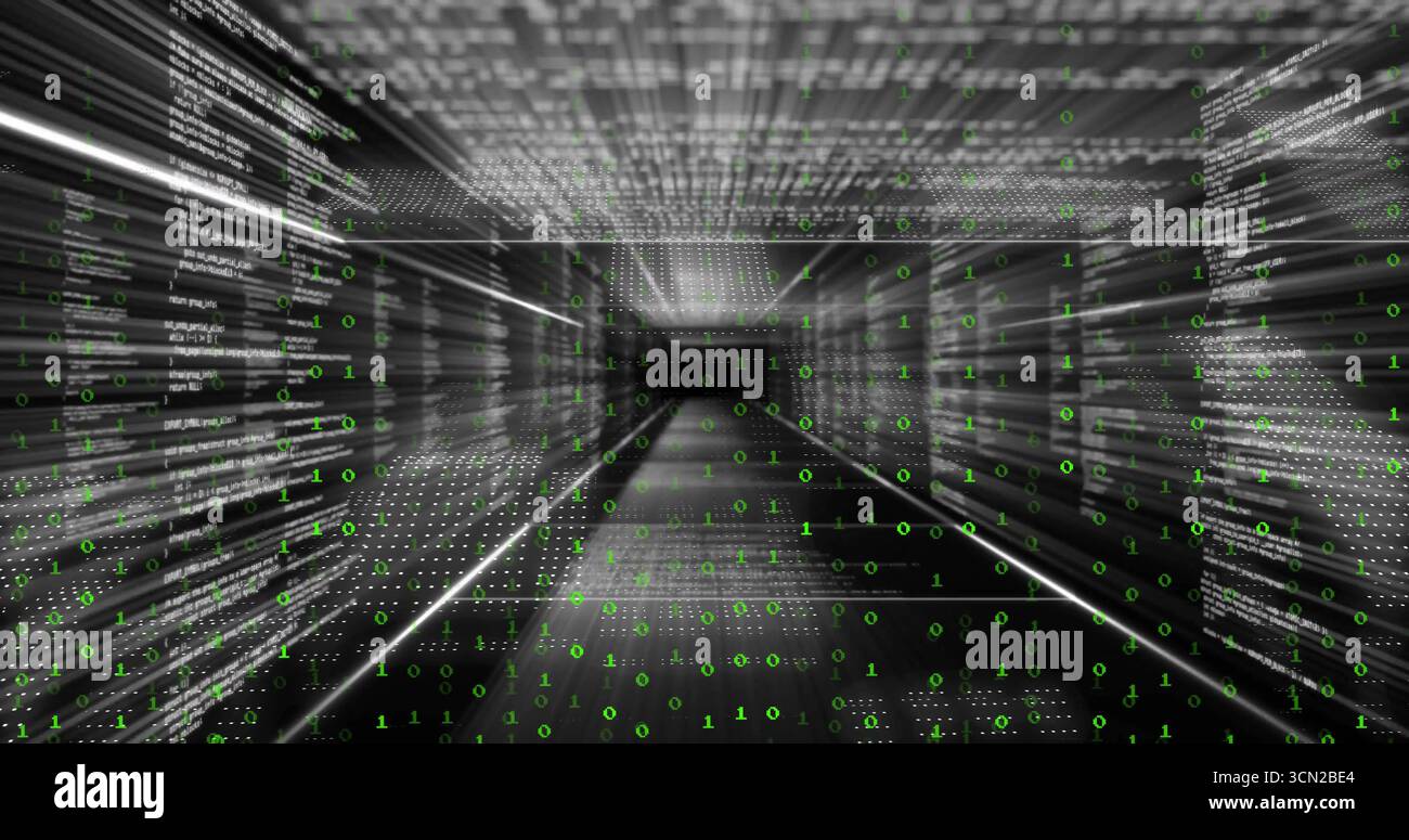 Encryption in matrix tunnel hi-res stock photography and images - Alamy