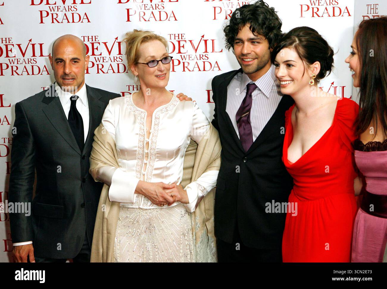 FILE - Cast members from left to right, Stanley Tucci, Meryl Streep ...