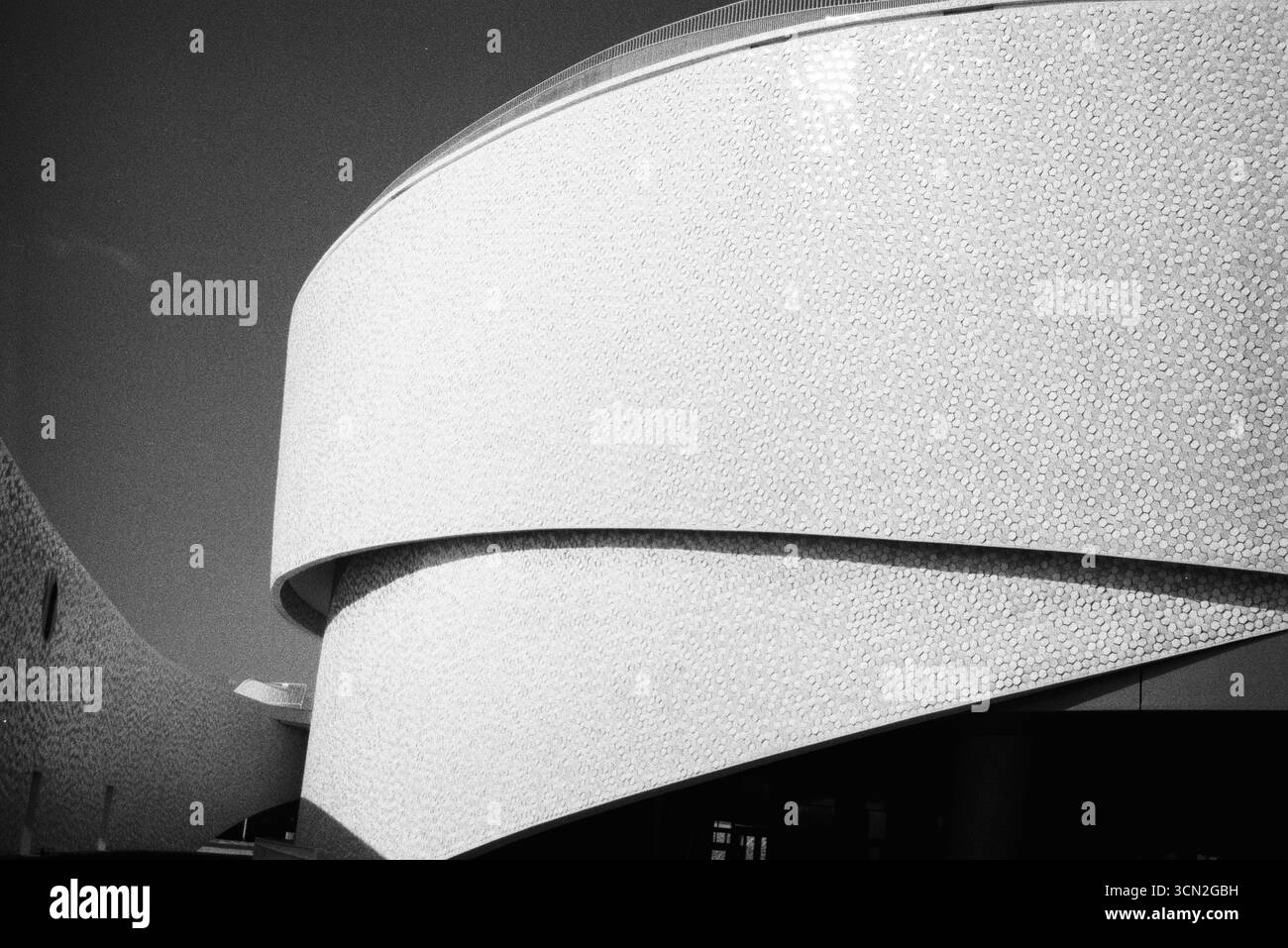 Modern Architectural Design with Textured Curved Surfaces Stock Photo ...