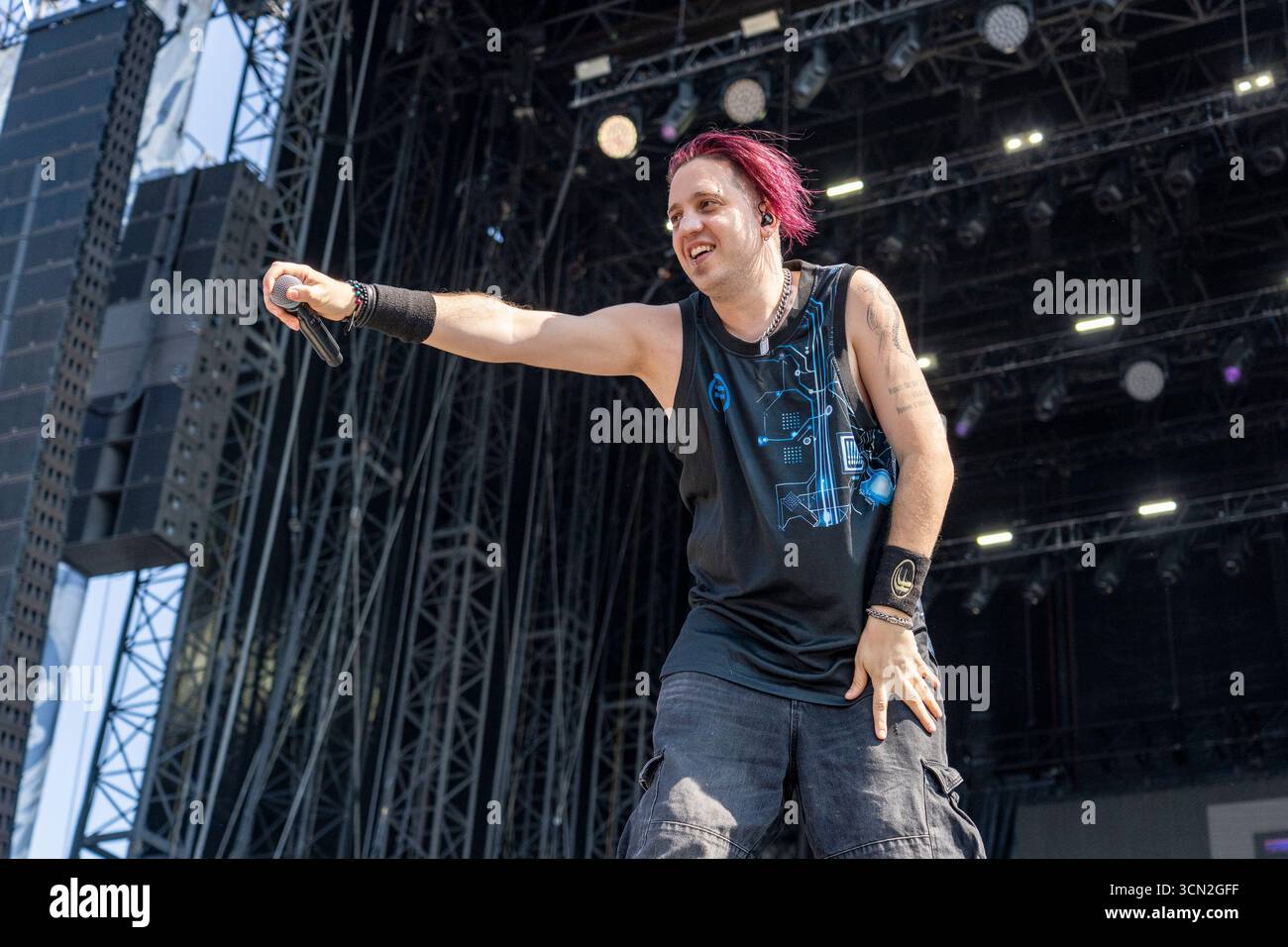 Milo Silvestro of Fear Factory performs during the Louder Than Life ...