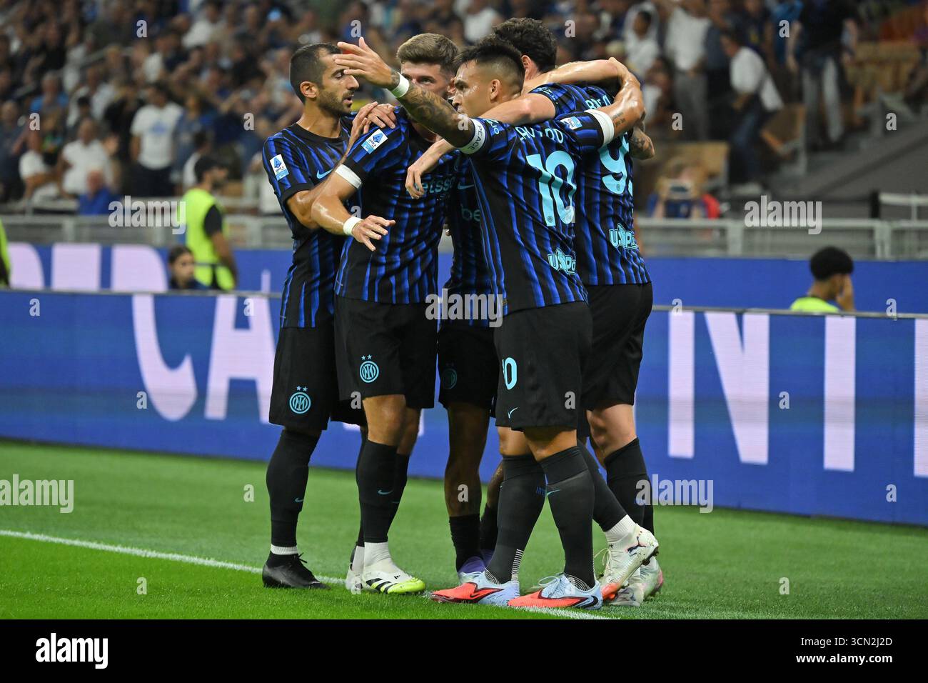 Inter players celebrates after scoring goal during the serie A match ...