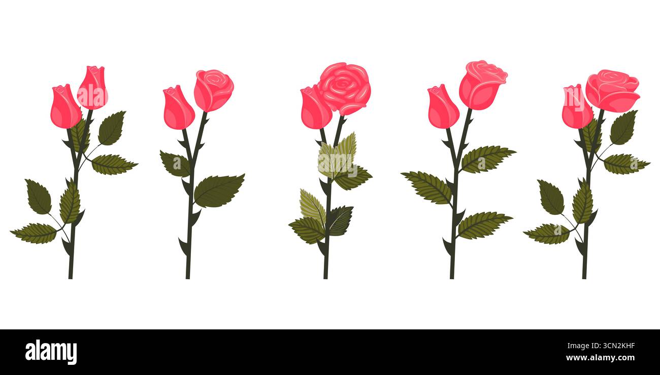 Two horizontal stems Stock Vector Images - Alamy