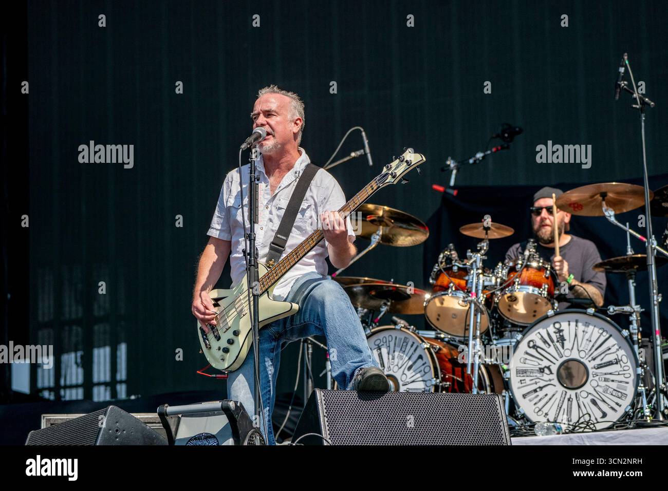 Jeff Walker, left, and Daniel Wilding of Carcass perform during the ...