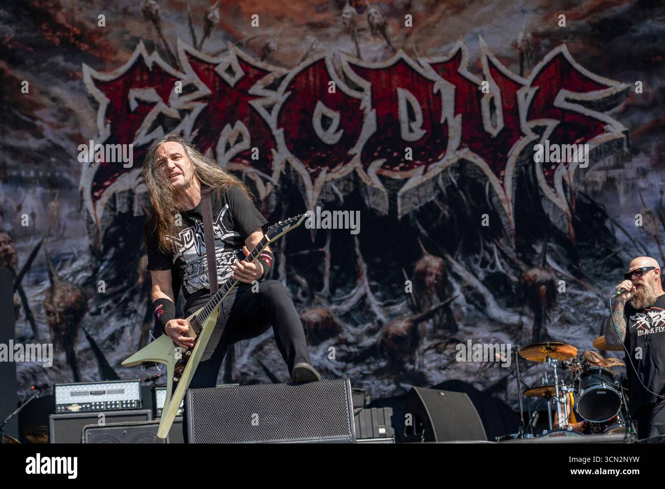 Lee Altus of Exodus performs during the Louder Than Life music festival ...