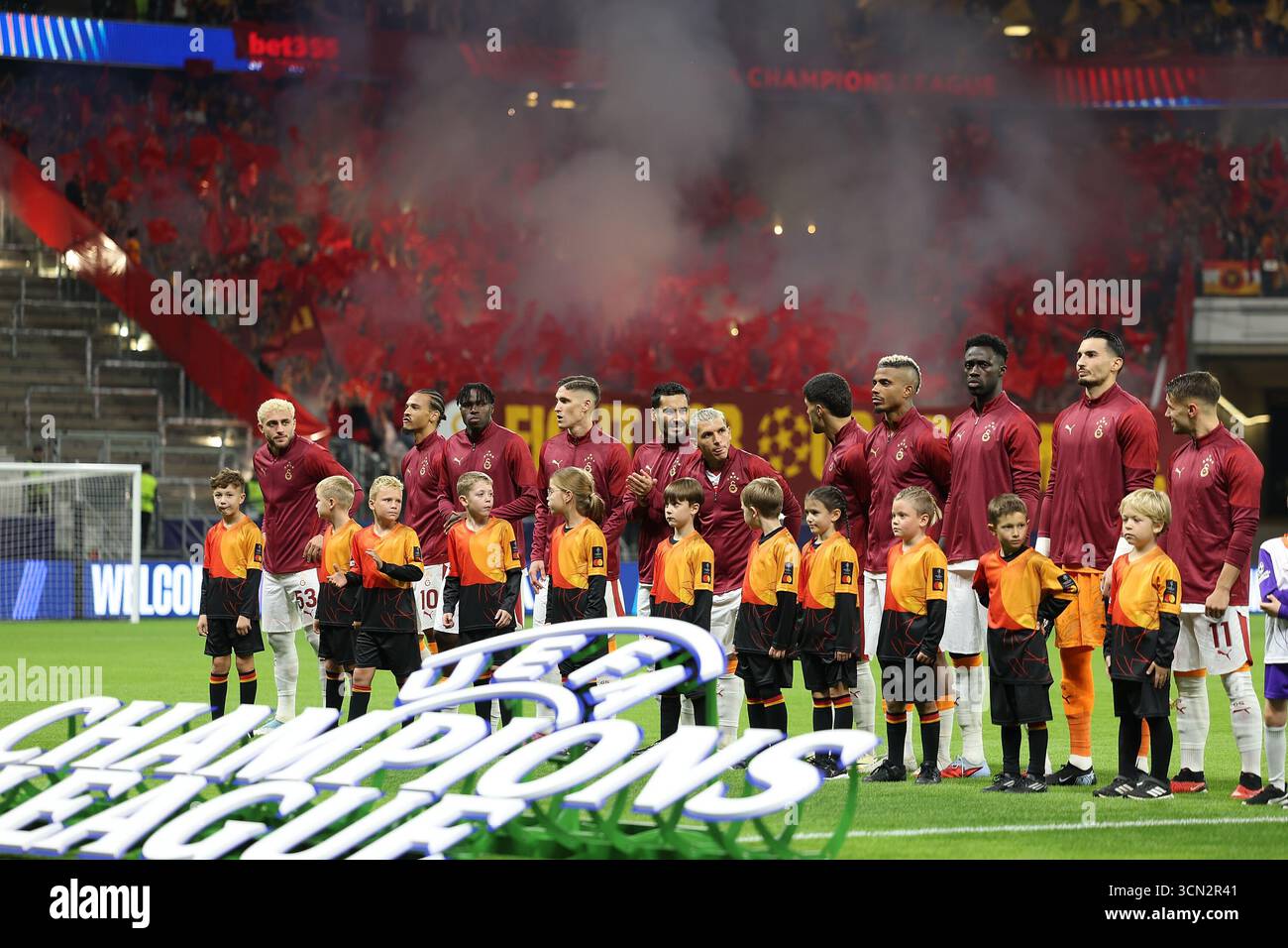 line-Up Galatasaray during the UEFA Champions League 2025/26 League ...
