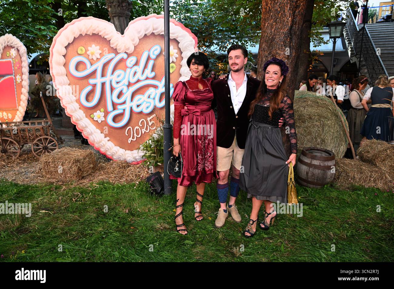 18 September 2025, Bavaria, Munich: Actress Christine Neubauer (r), her ...
