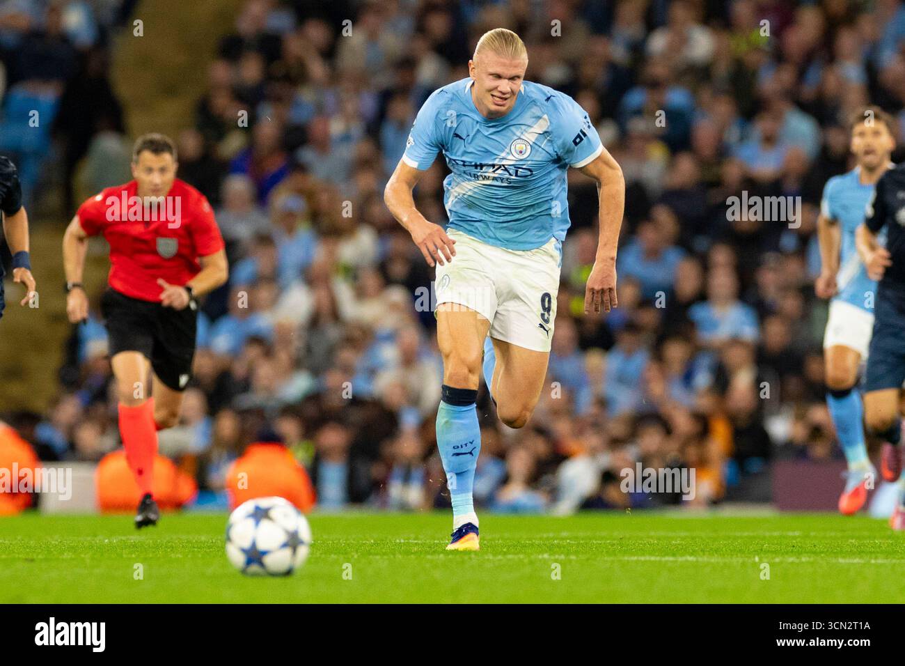 Erling Haaland (9) of Manchester City F.C. during the UEFA Champions ...