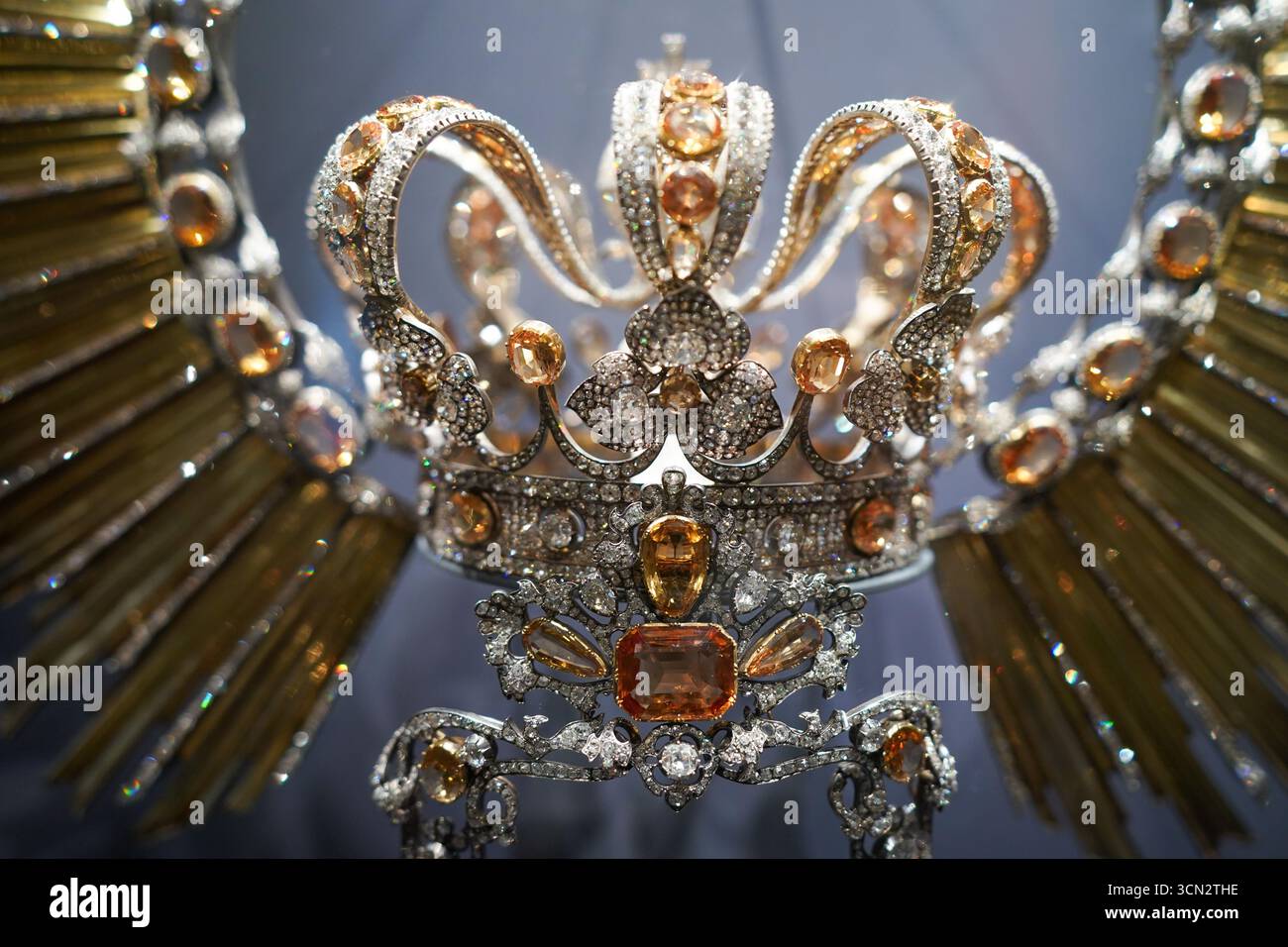 Crown wimple and halo of Our Lady of Atocha and crown of the Christ ...