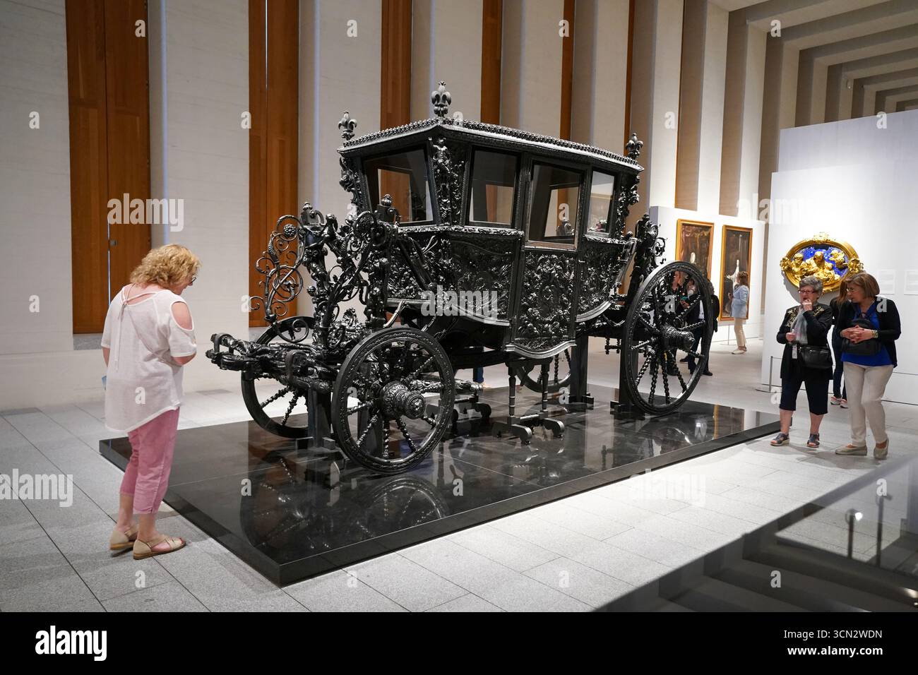 Historic, ornate carriage, specifically identified as "La Carroza Negra ...