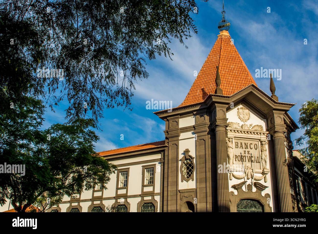 Banco de portugal or bank of portugal in Plaza Madeira, Old Town ...