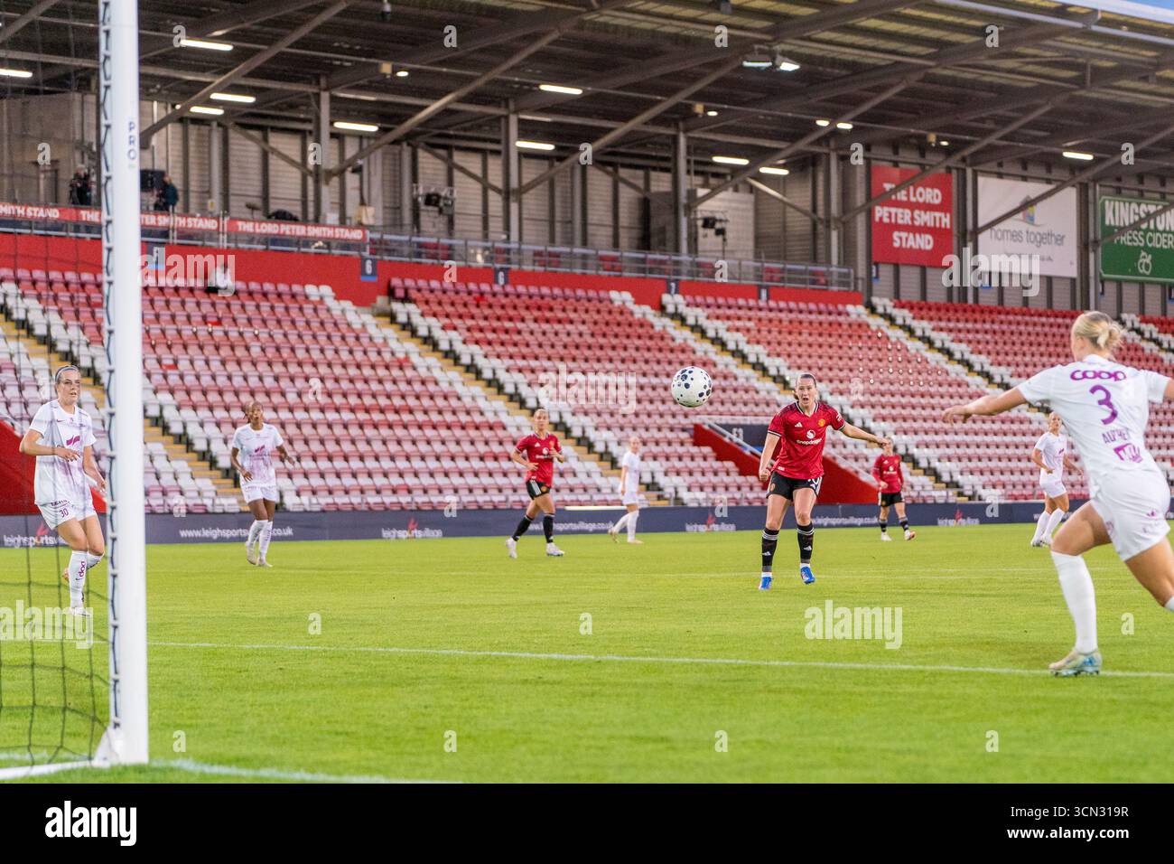 Elisabeth Terland scores her first goal of the night for Manchester ...