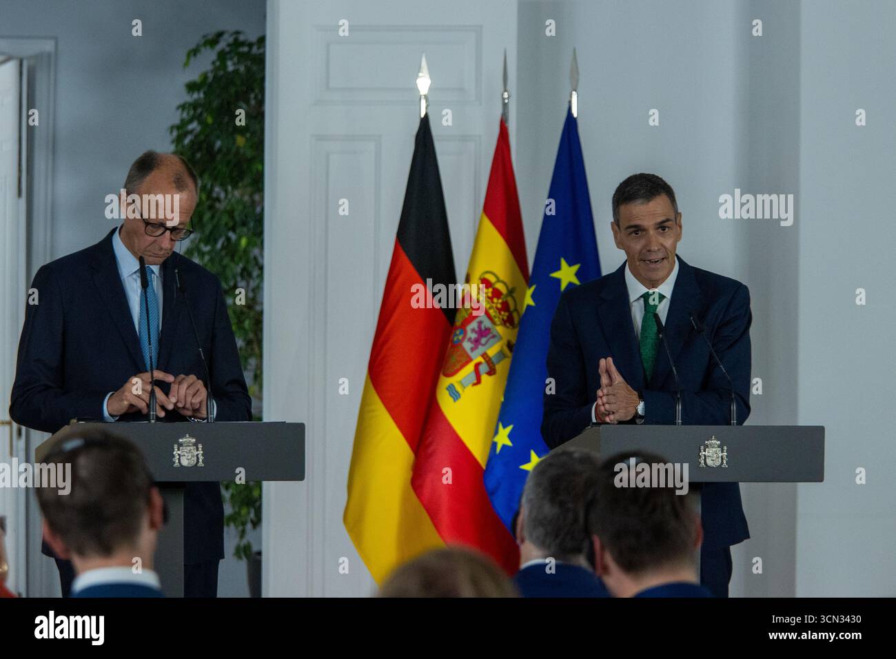 Madrid, Spain. 18th Sep, 2025. The President of the Government of the ...