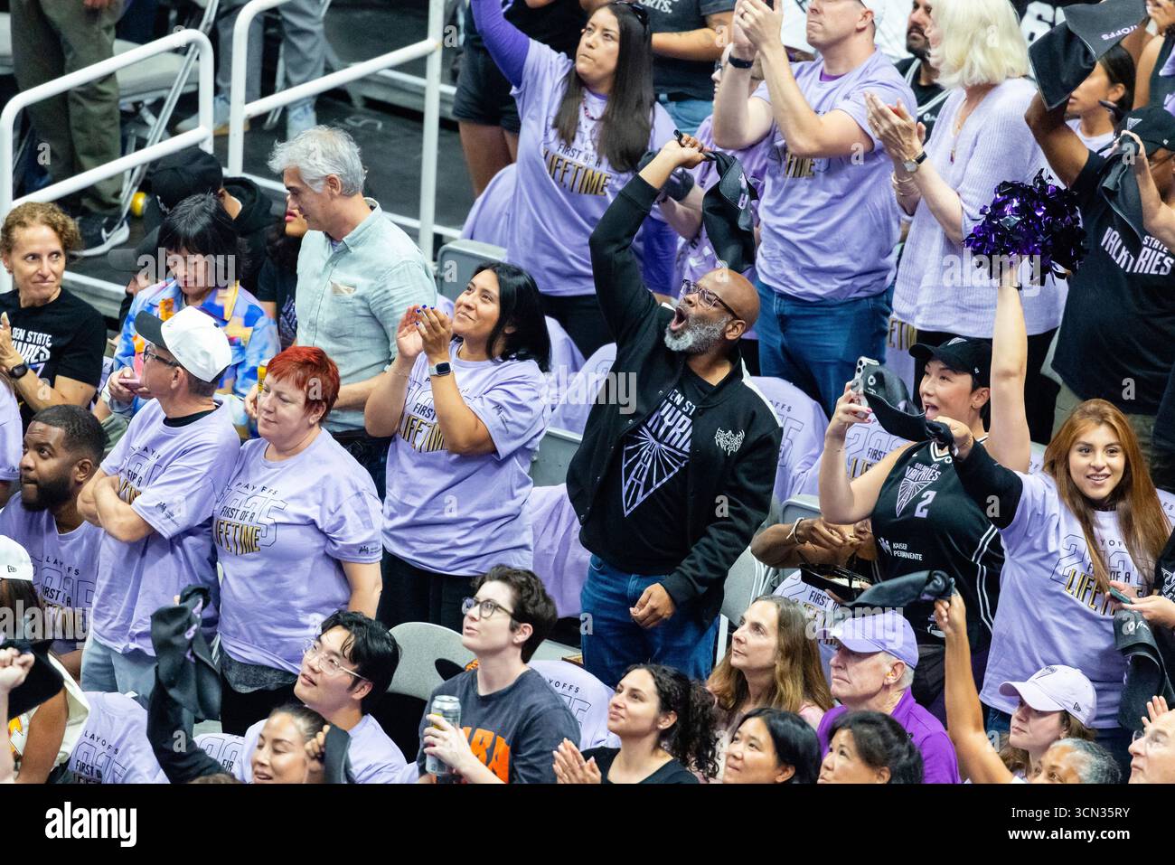 SAN JOSE, CA - SEPTEMBER 17: Golden State Valkyries fans cheer during ...