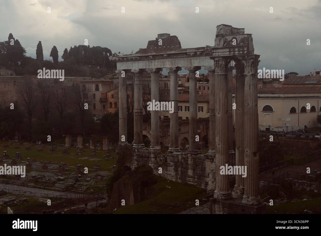 The Glorious and Magnificent Roman Forum under Rain Stock Photo - Alamy