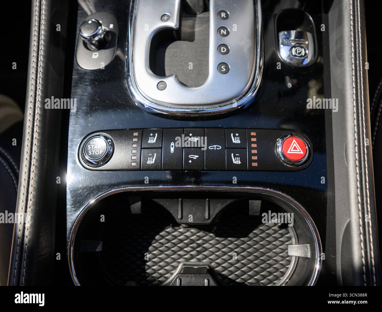 car heated seat warmer controls, showing the electronic buttons or ...
