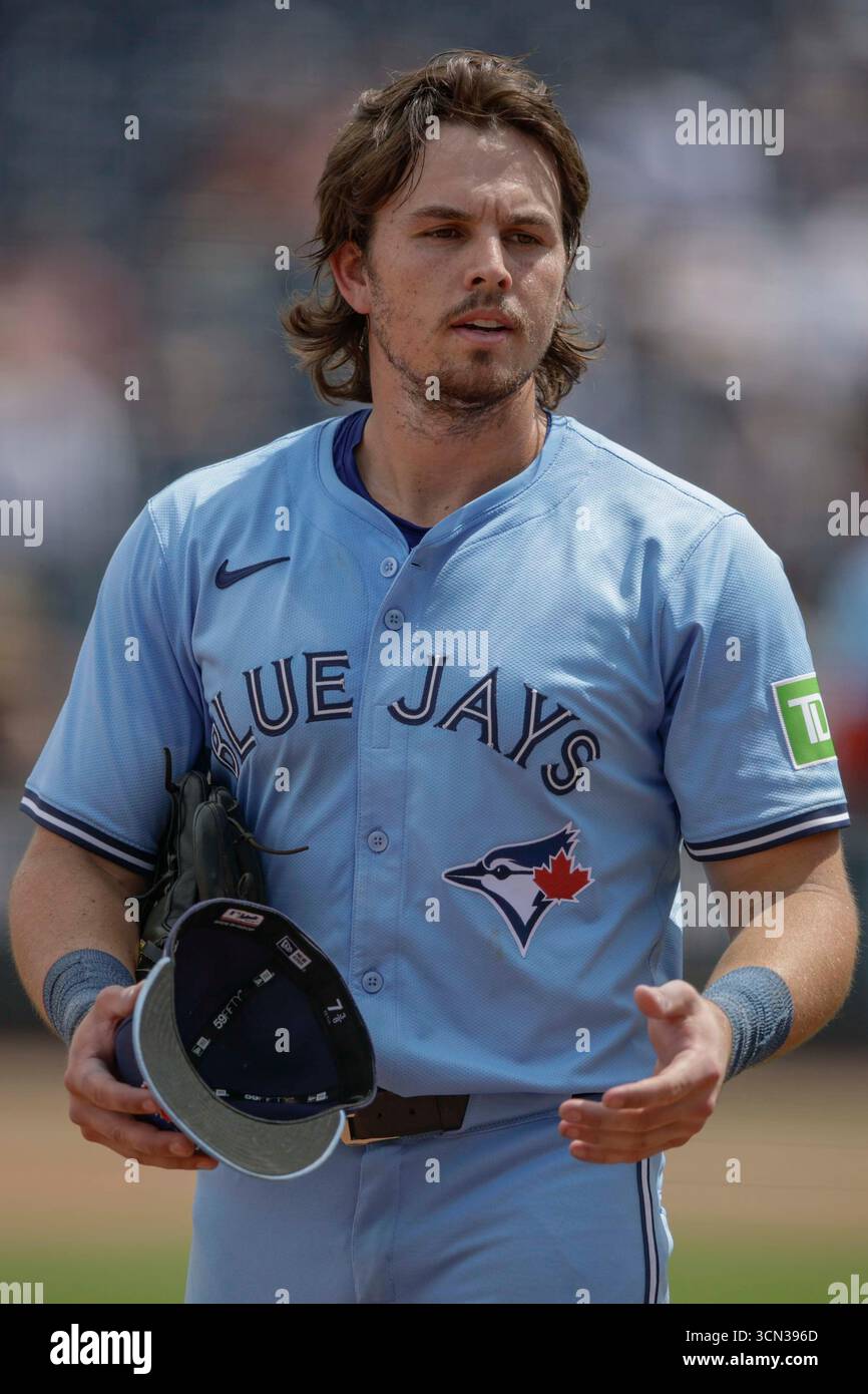 Tampa, FL USA: Toronto Blue Jays third base Addison Barger (47) heads ...