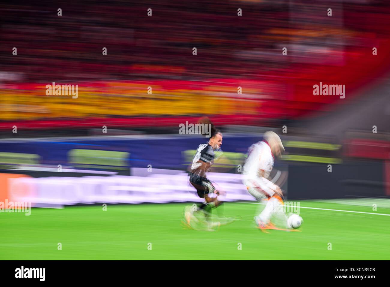 FRANKFURT, GERMANY - 18 SEPTEMBER, 2025: Arthur Theate, Mauro Icardi ...