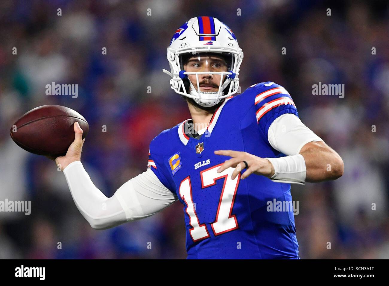Buffalo Bills quarterback Josh Allen passes the ball during the first ...