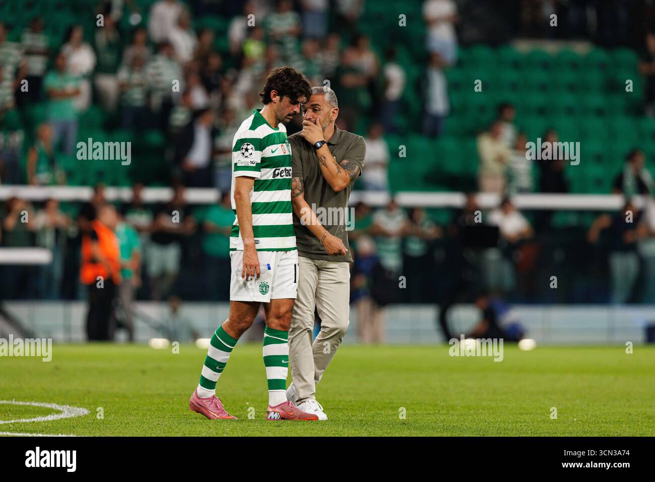 Francisco Trincao and Rui Borges seen during Champions League 25 26 ...