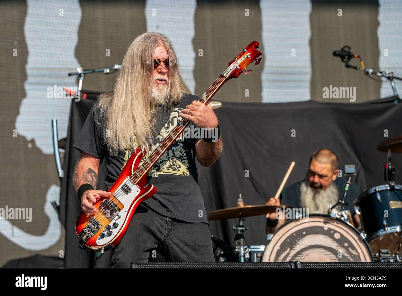 Pat Bruders of Down performs during the Louder Than Life music festival ...