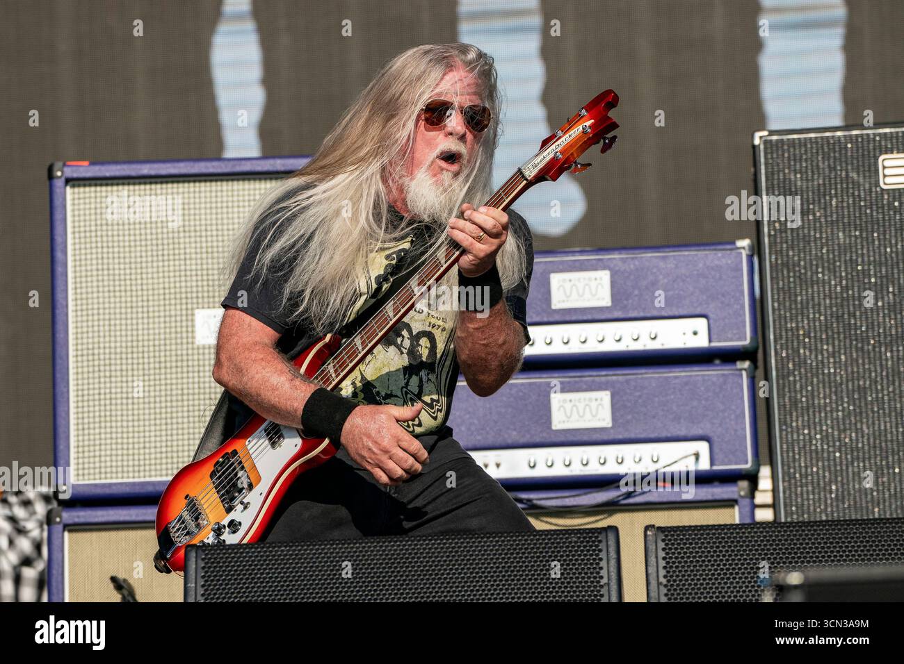 Pat Bruders of Down performs during the Louder Than Life music festival ...