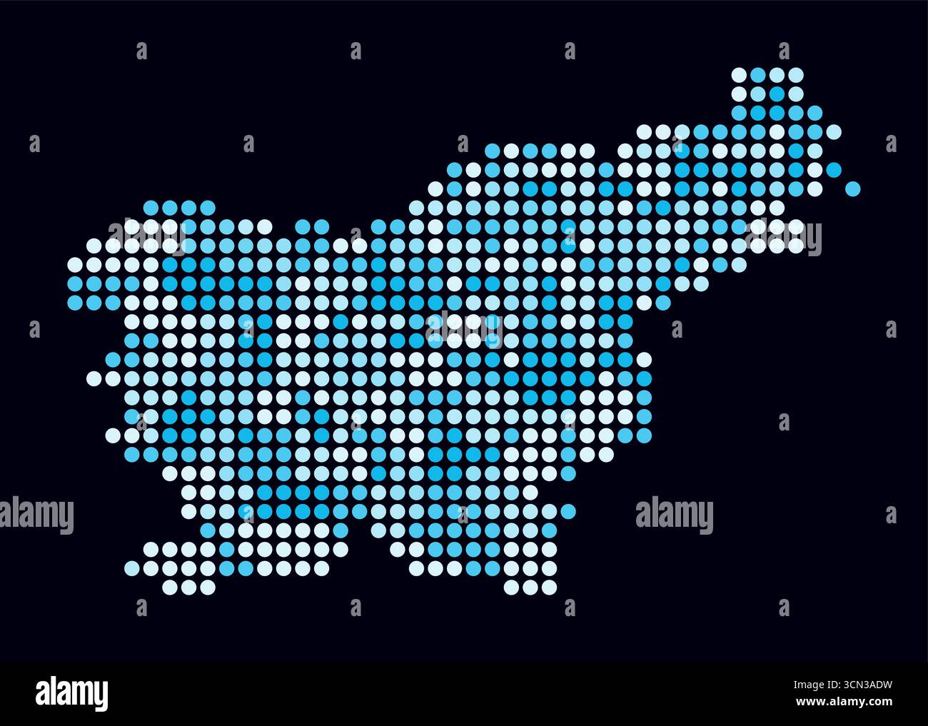 Information technology visualization slovenia map hi-res stock ...