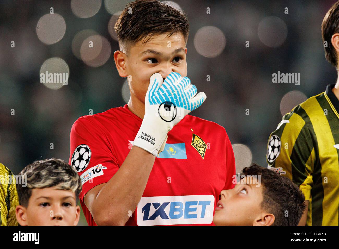 Sherkhan Kalmurza seen during Champions League 25 26 league phase game ...