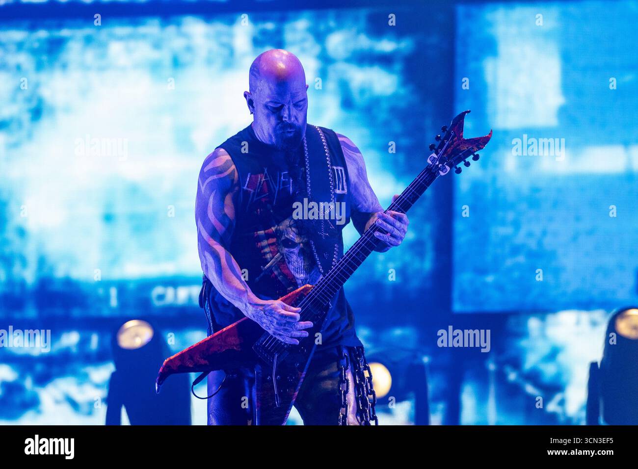 Kerry King of Slayer performs during the Louder Than Life music ...