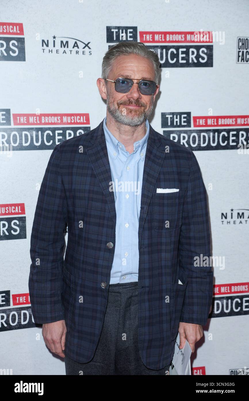 Martin Freeman seen attending "The Producers" West End Opening Night at ...
