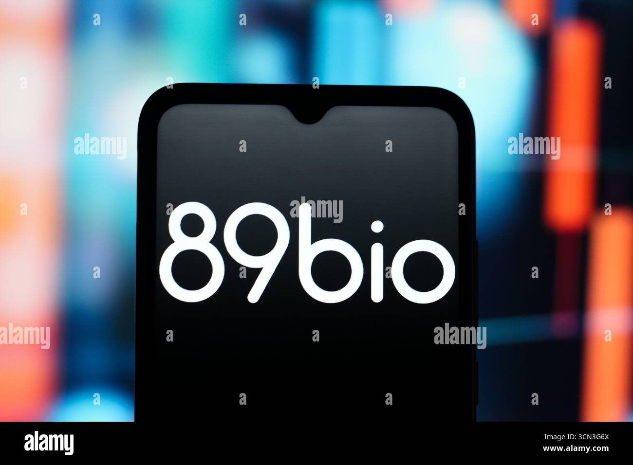 In this photo illustration, the 89Bio (89 Bio) logo is seen displayed ...